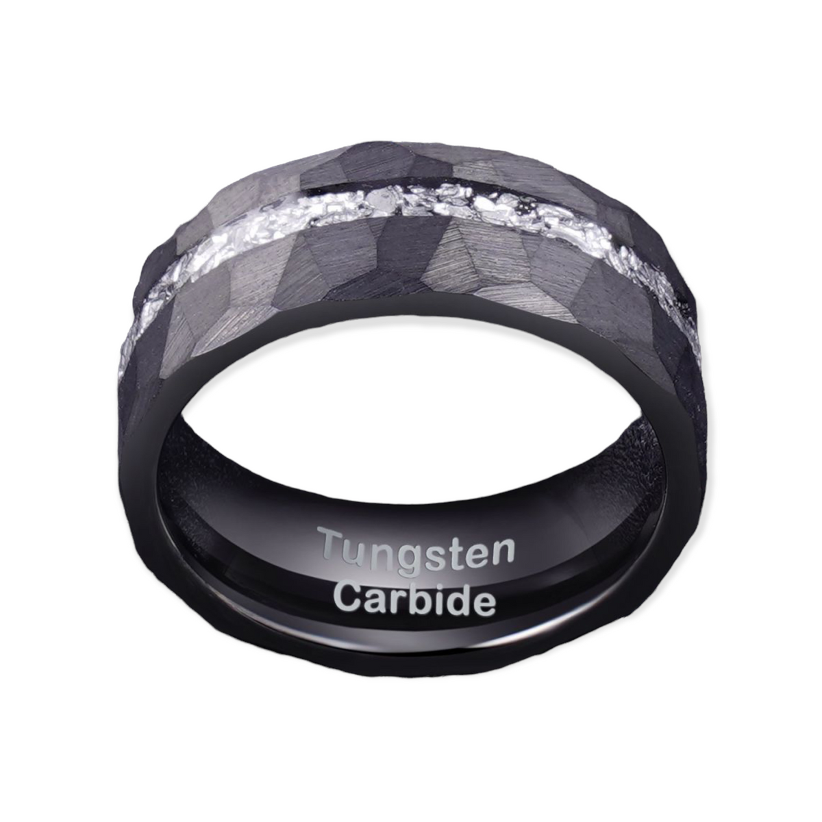 Meteorite Tungsten Carbide Ring – Simple Natural Design